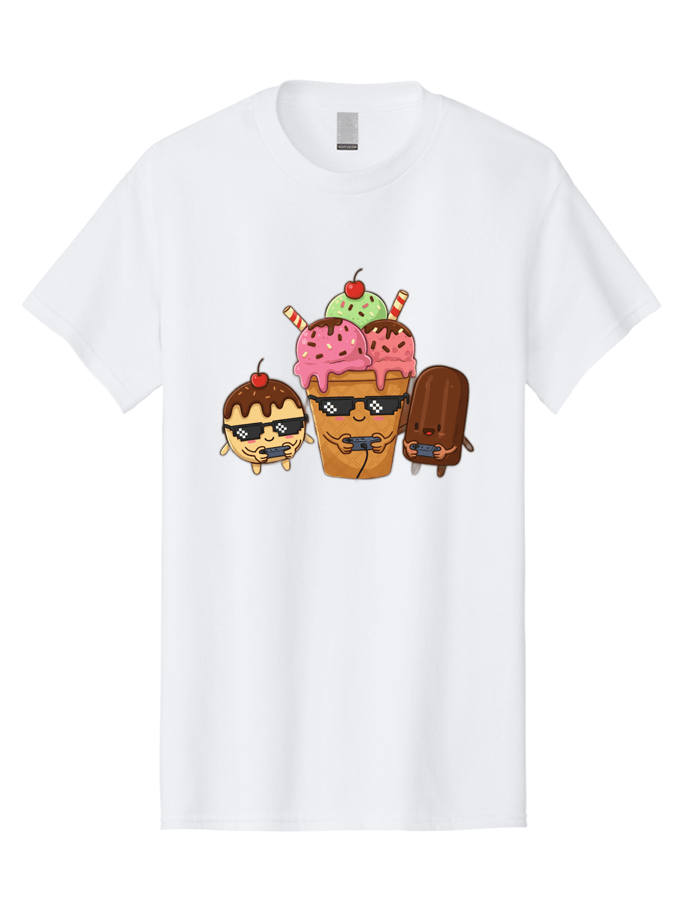 Cool-Ice-Cream-1 Mens Graphic Tee, 100% Cotton, Casual Summer Wear ...