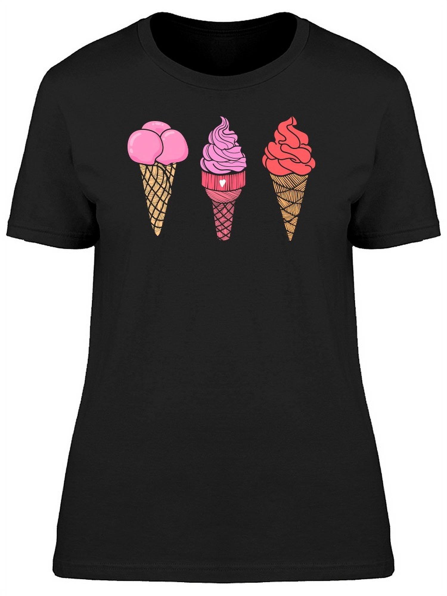 Cool Ice Cream Cone Doodles T-Shirt Women -Image by Shutterstock ...
