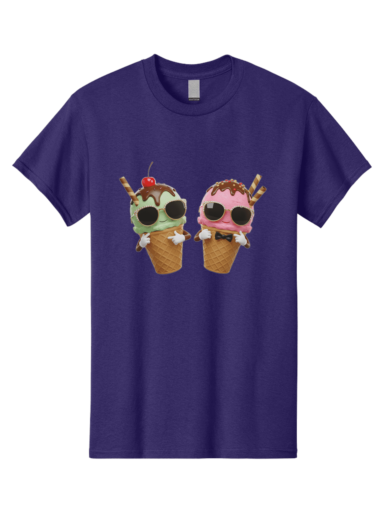 Cool-Ice-Cream-Cones-1 Mens Graphic Tee, 100% Cotton, Casual Summer ...