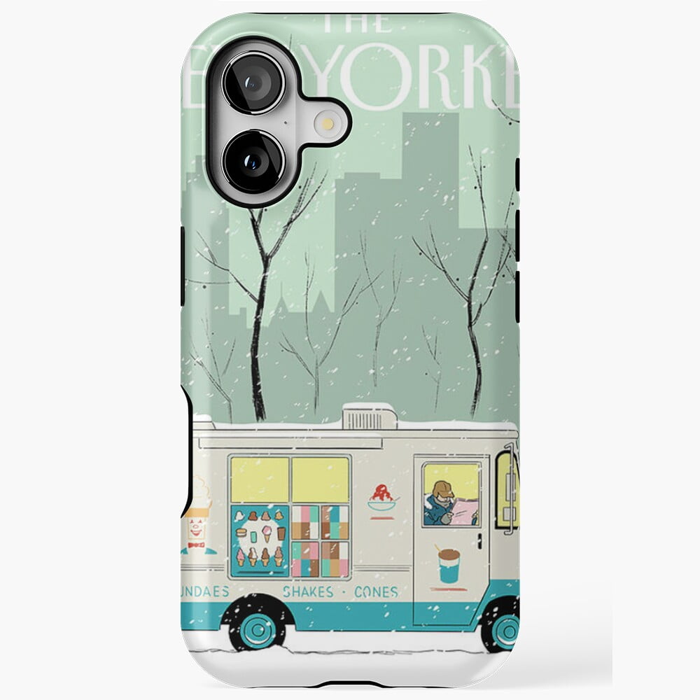 Cool Ice Cream Truck Winter Scene Case for iPhone 17 16 15 14 13 12 11 ...
