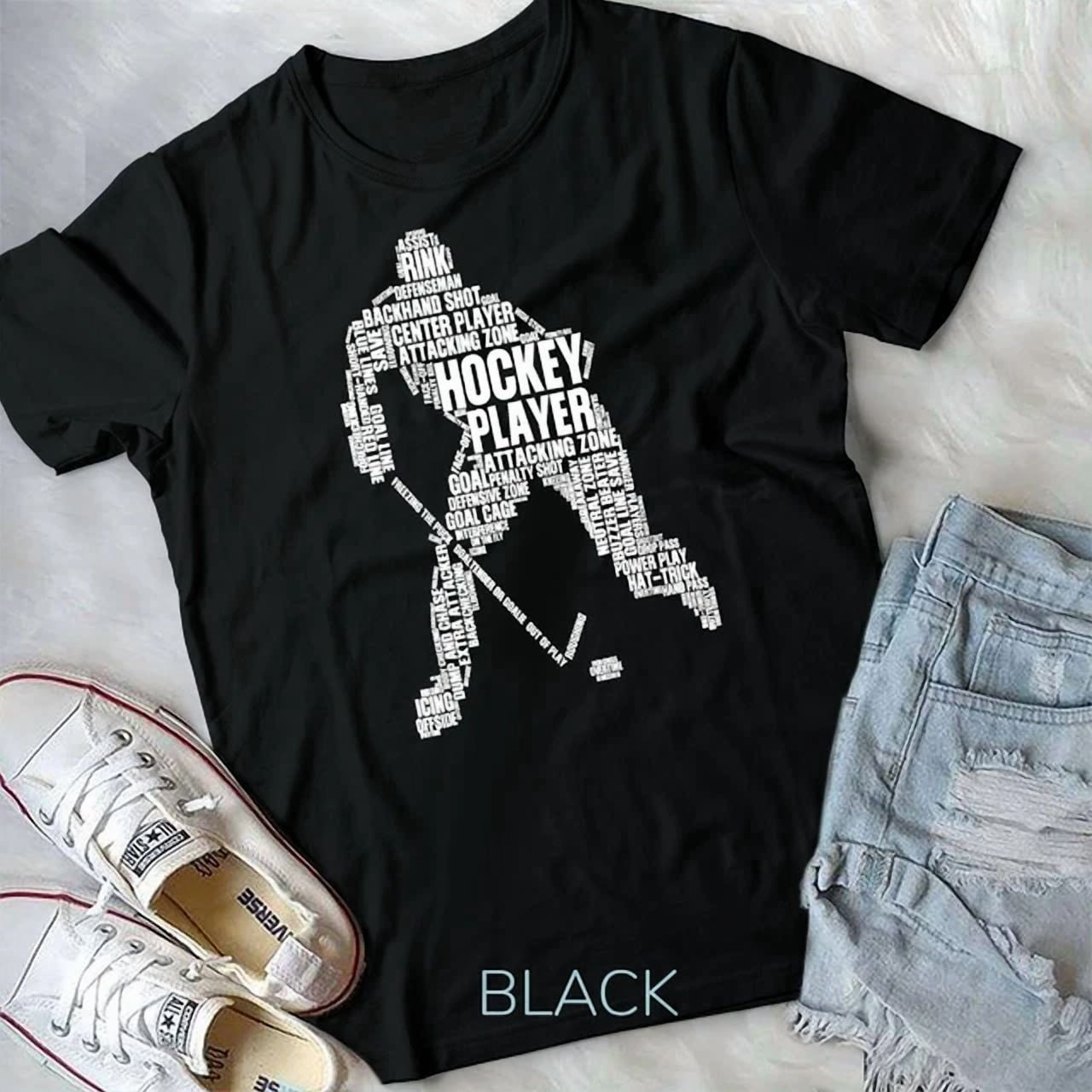 Cool Ice Hockey Art For Men Women Boy Girl Ice Hockey Player Unisex T ...