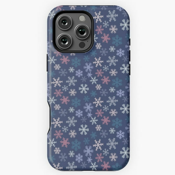 Cool Ice Scattered Nordic Snowflakes Pattern iPhone Case 17 through 11 ...