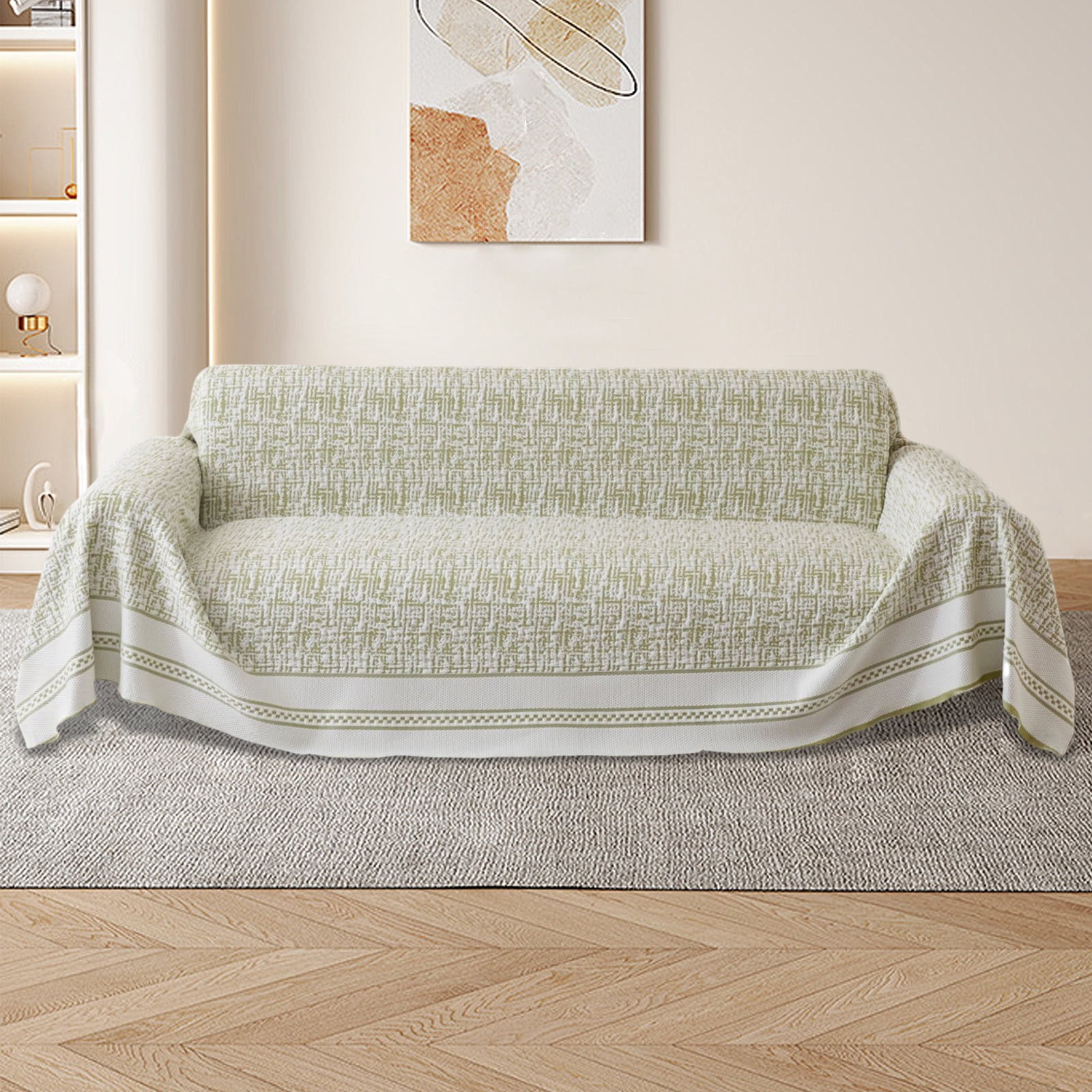 Cool Ice Silk Sofa Cover Full Cover Sofa Blanket No Slip Design Simple ...
