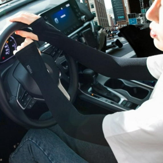 Cool Ice Silk Sun Protection Arm Sleeves for Men Women Summer Outdoor ...