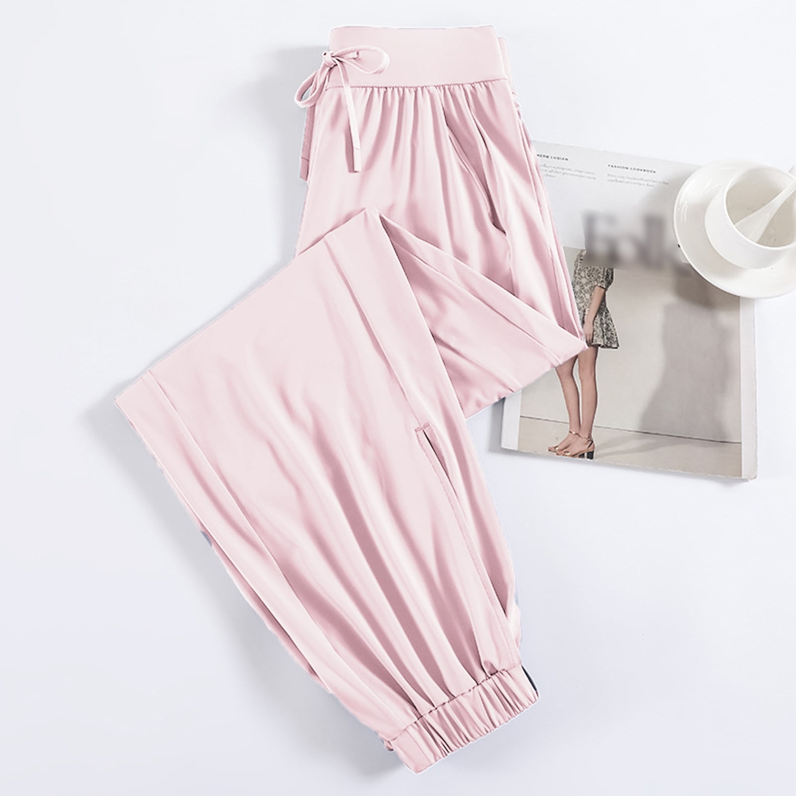 Cool Ice Silk Sweatpants Super Stretch Pants Men's And Women's Casual ...