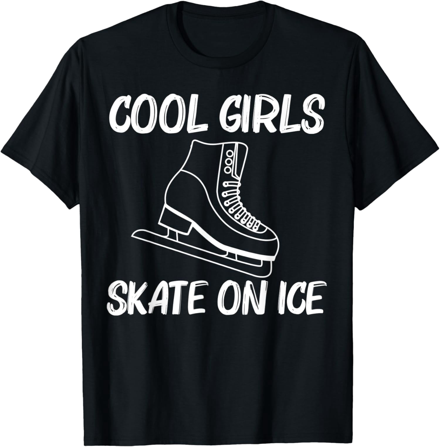 Cool Ice Skating Art For Girls Kids Figure Speed Tour Skater T-Shirt ...