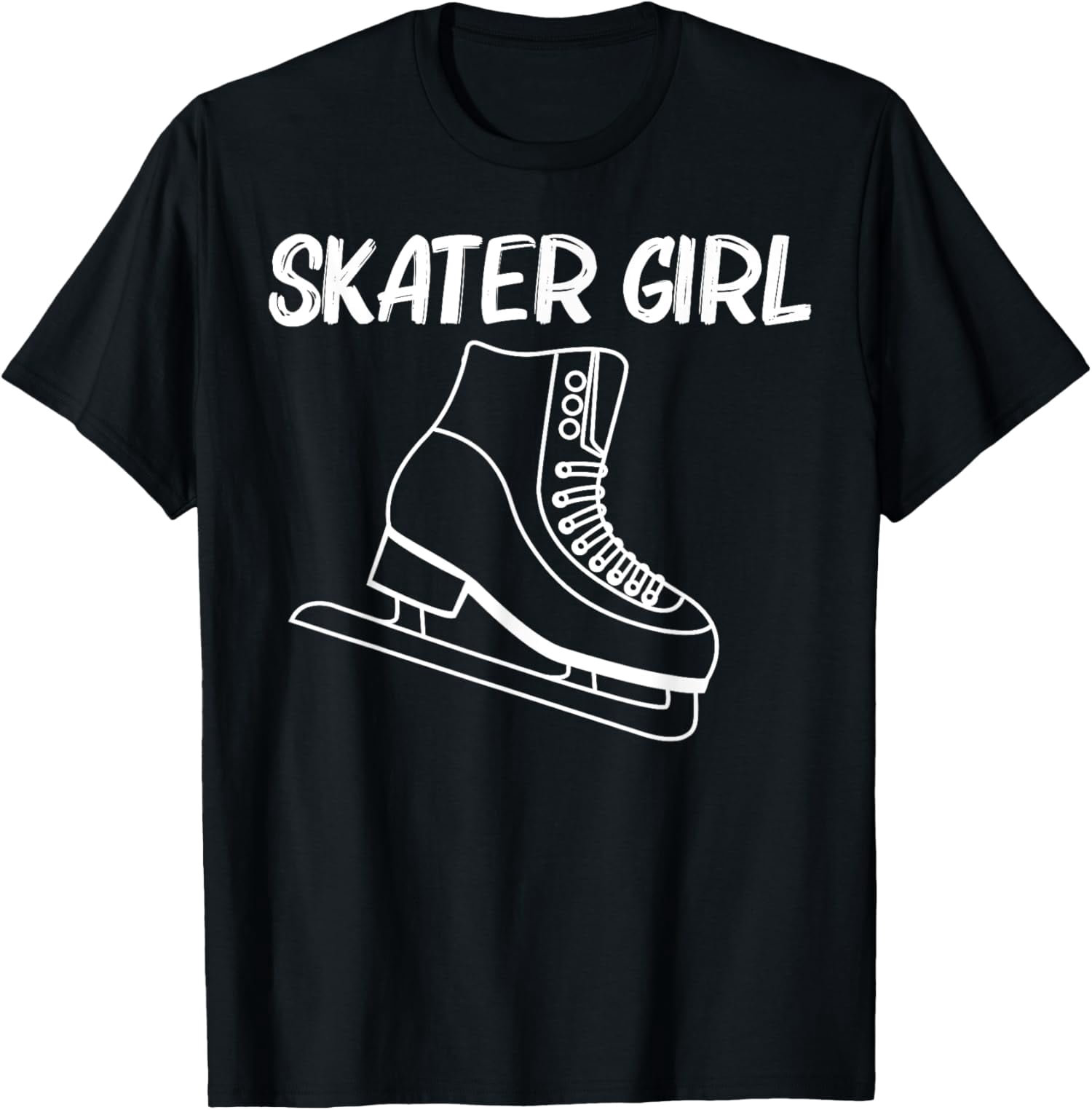 Cool Ice Skating Art For Girls Kids Figure Speed Tour Skater T-Shirt ...