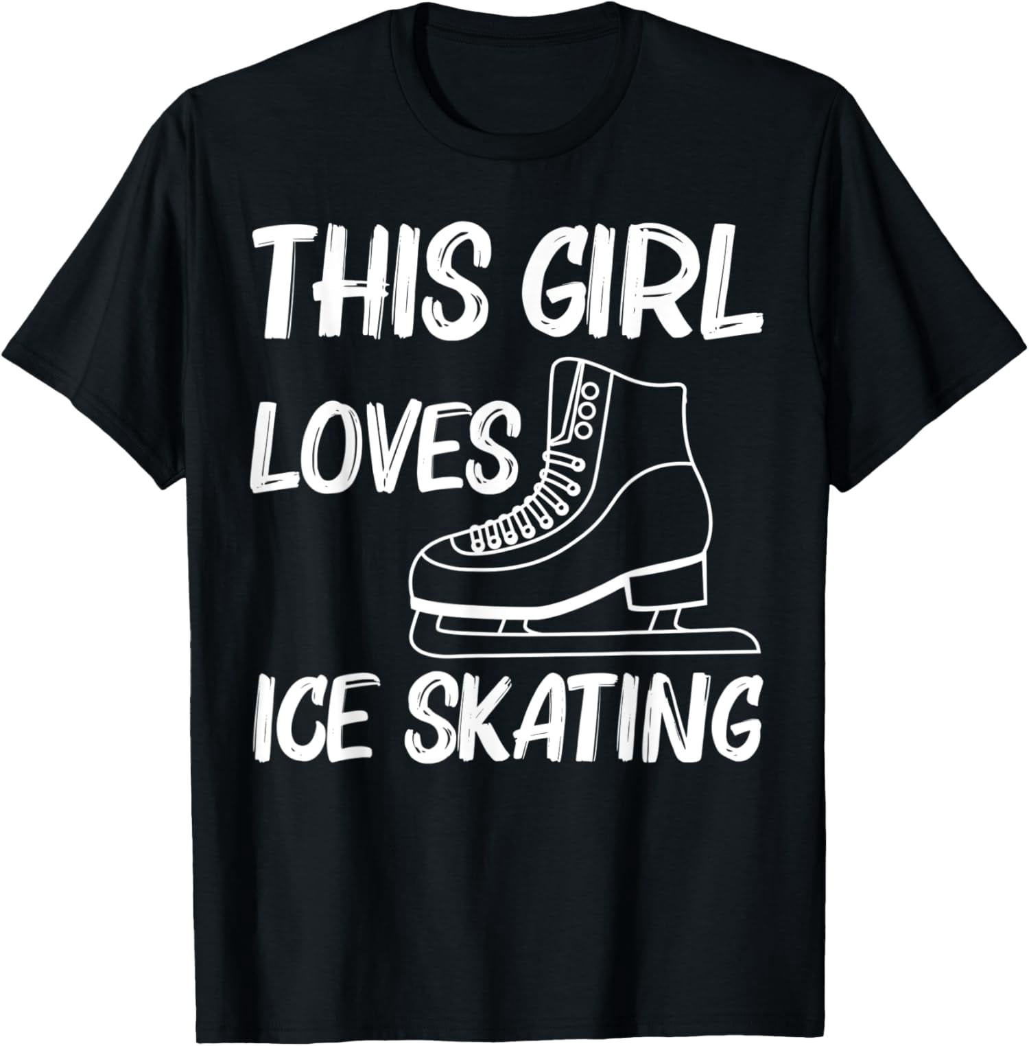 Cool Ice Skating Art For Girls Kids Figure Speed Tour Skater T-Shirt ...