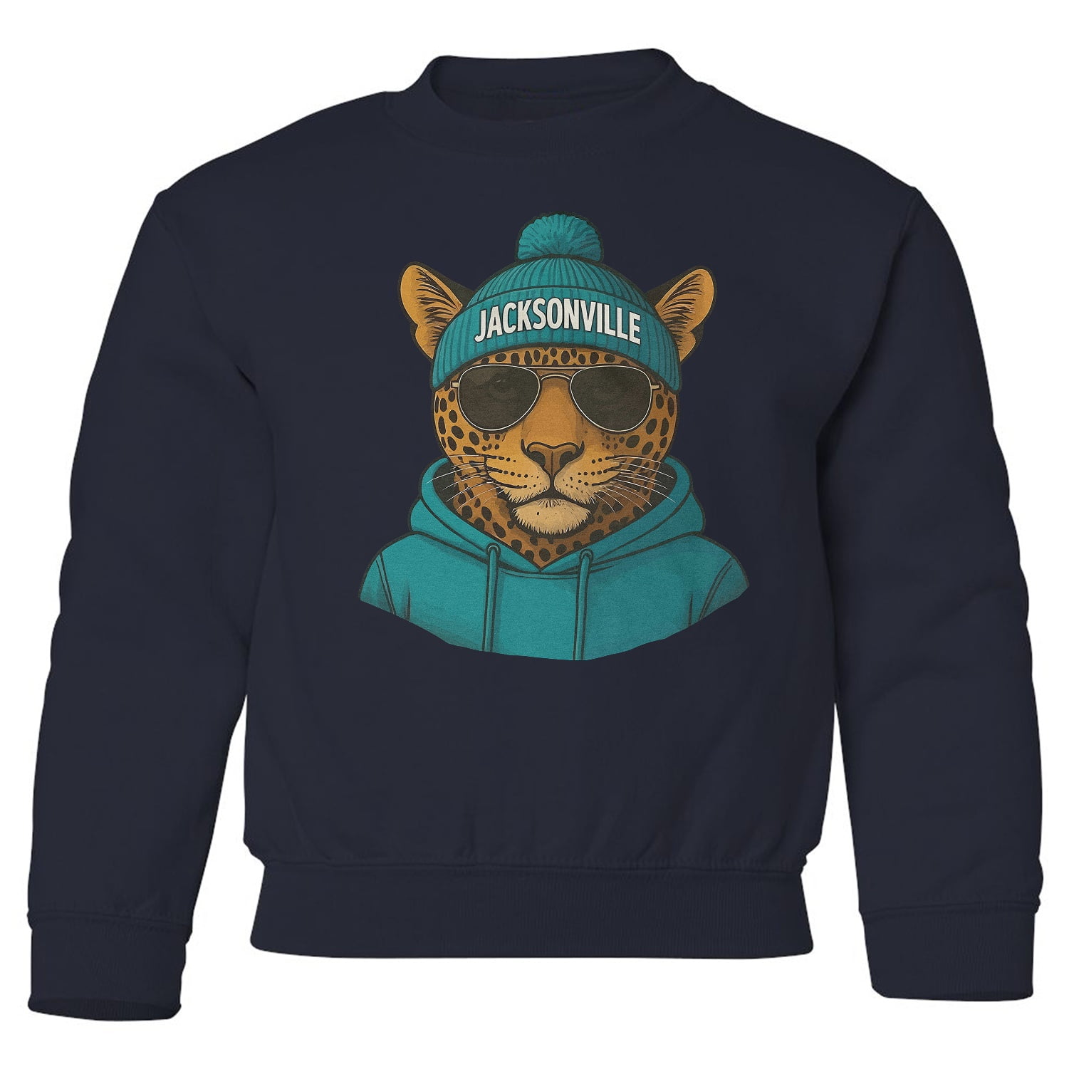 Cool Jaguar Support Jacksonville Design Football Fans Youth Crewneck ...