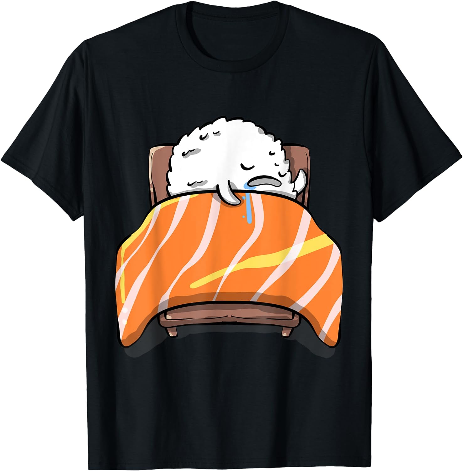 Cool Japanese Food Kawaii Sleeping Sushi T-Shirt - Walmart.com