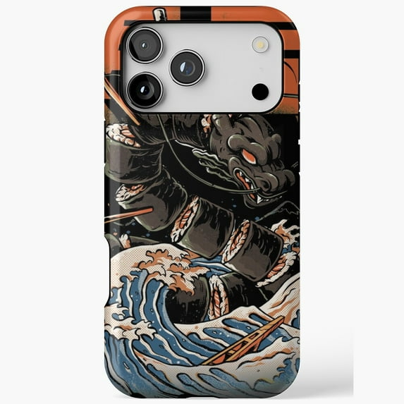 Cool Japanese Sushi Dragon Cover for iPhone 11 12 13 14 15 16 17 Pro ...