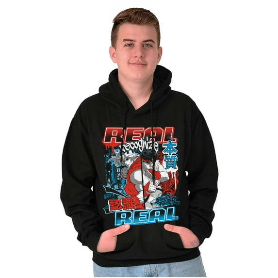 Cool Kanji Street Fighter Retro Ryu Unisex Plus Size Hoodie Brisco ...