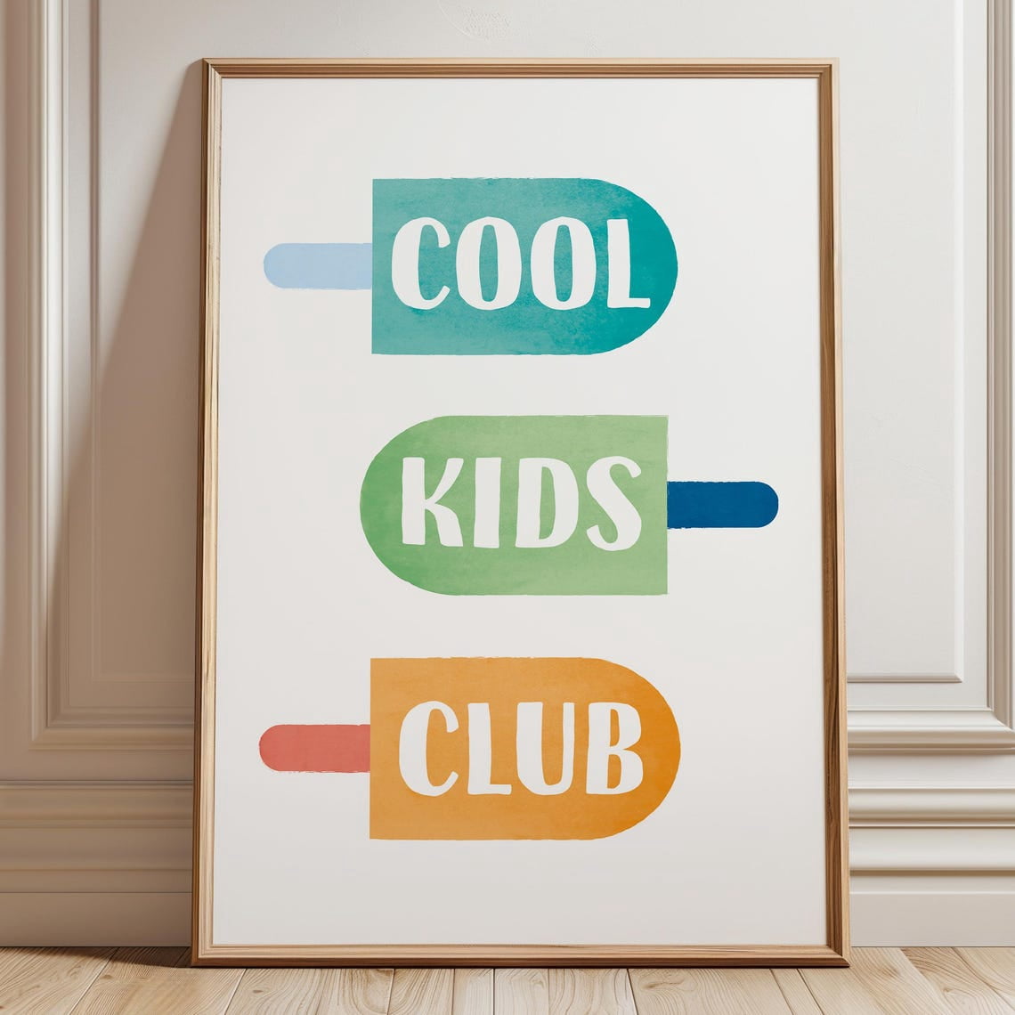 Cool Kids Club Poster, Rainbow Playroom Decor, Vibrant Nursery Prints ...