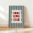 Cool Kids Club Print, Striped Kids Room Poster, Playroom MR32 Physical ...