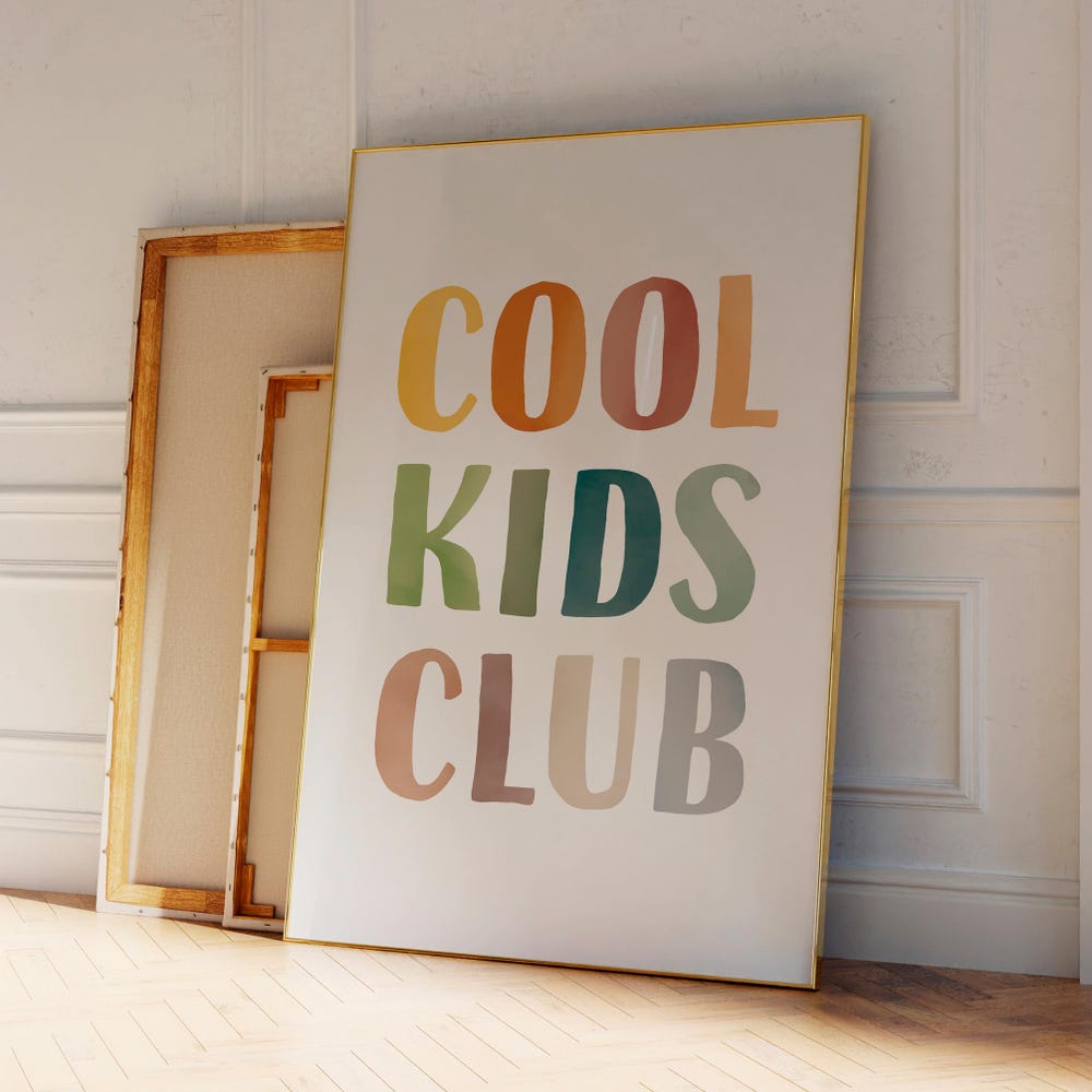 Cool Kids Club Rainbow Playroom Sign Rainbow Nursery Wall Decor Rainbow ...