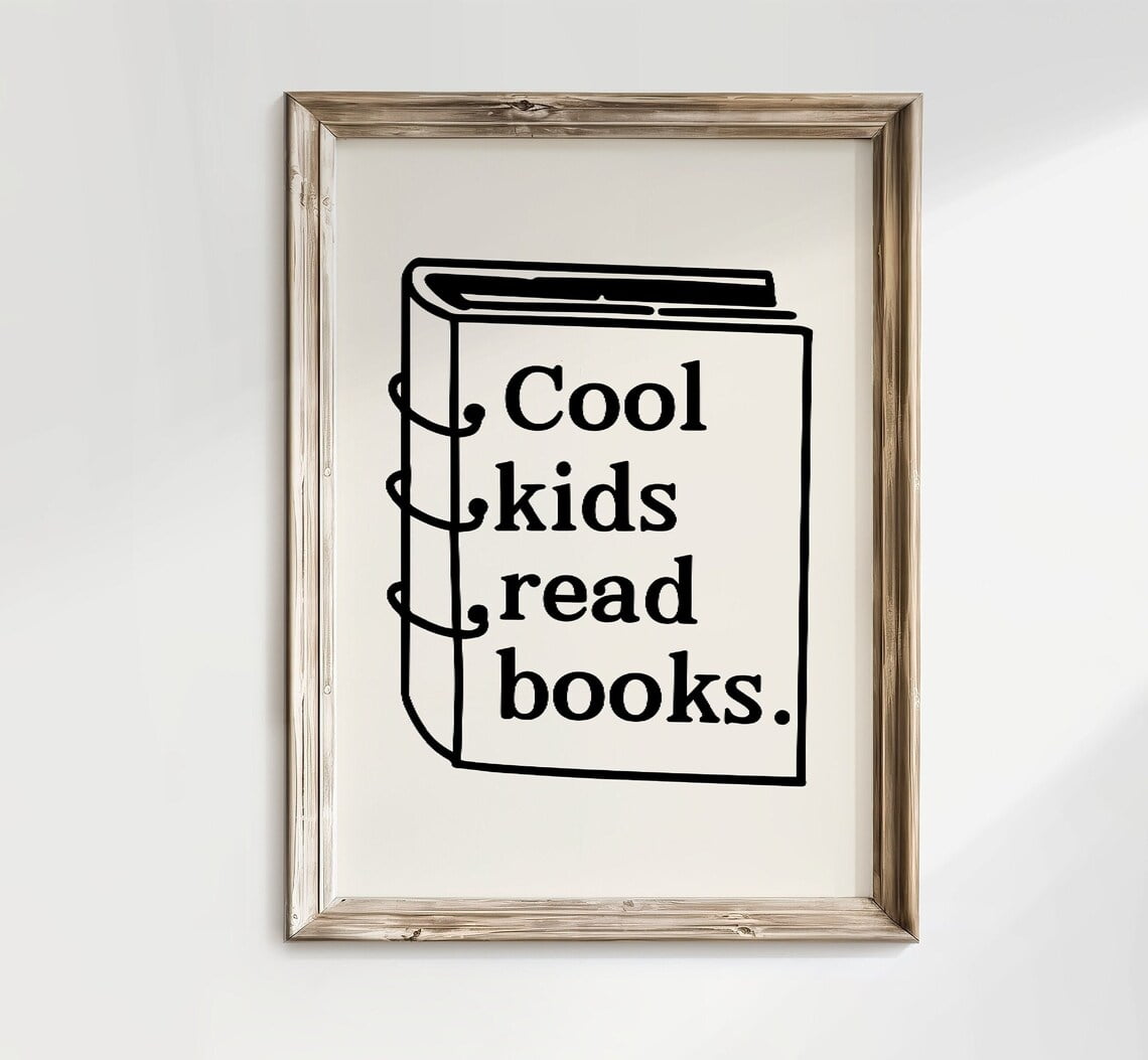 Cool Kids Read Books , Kids Reading Book,Library Children’S Character ...