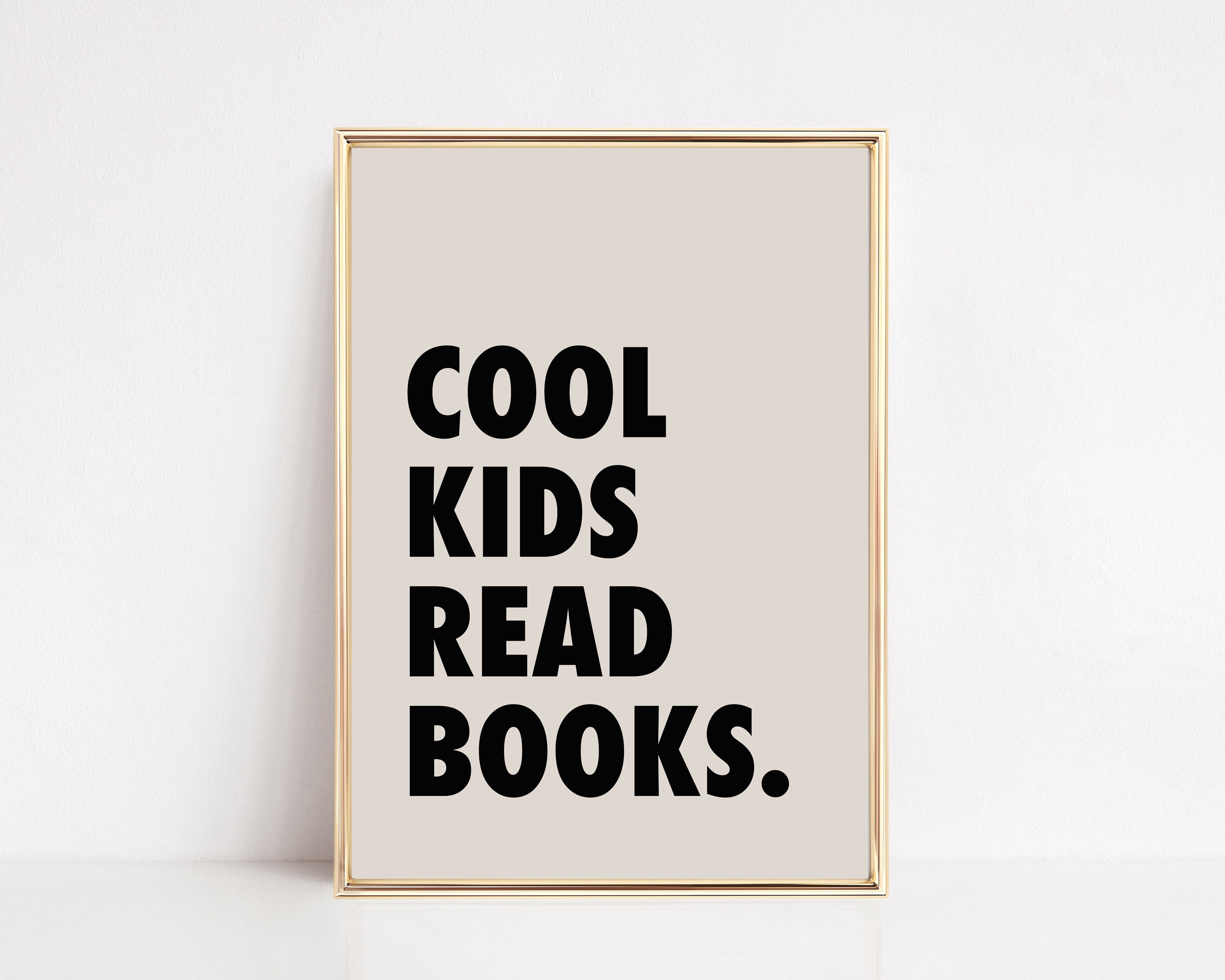 Cool Kids Read Books Poster | Reading Nook Decor | Classroom Wall Art ...