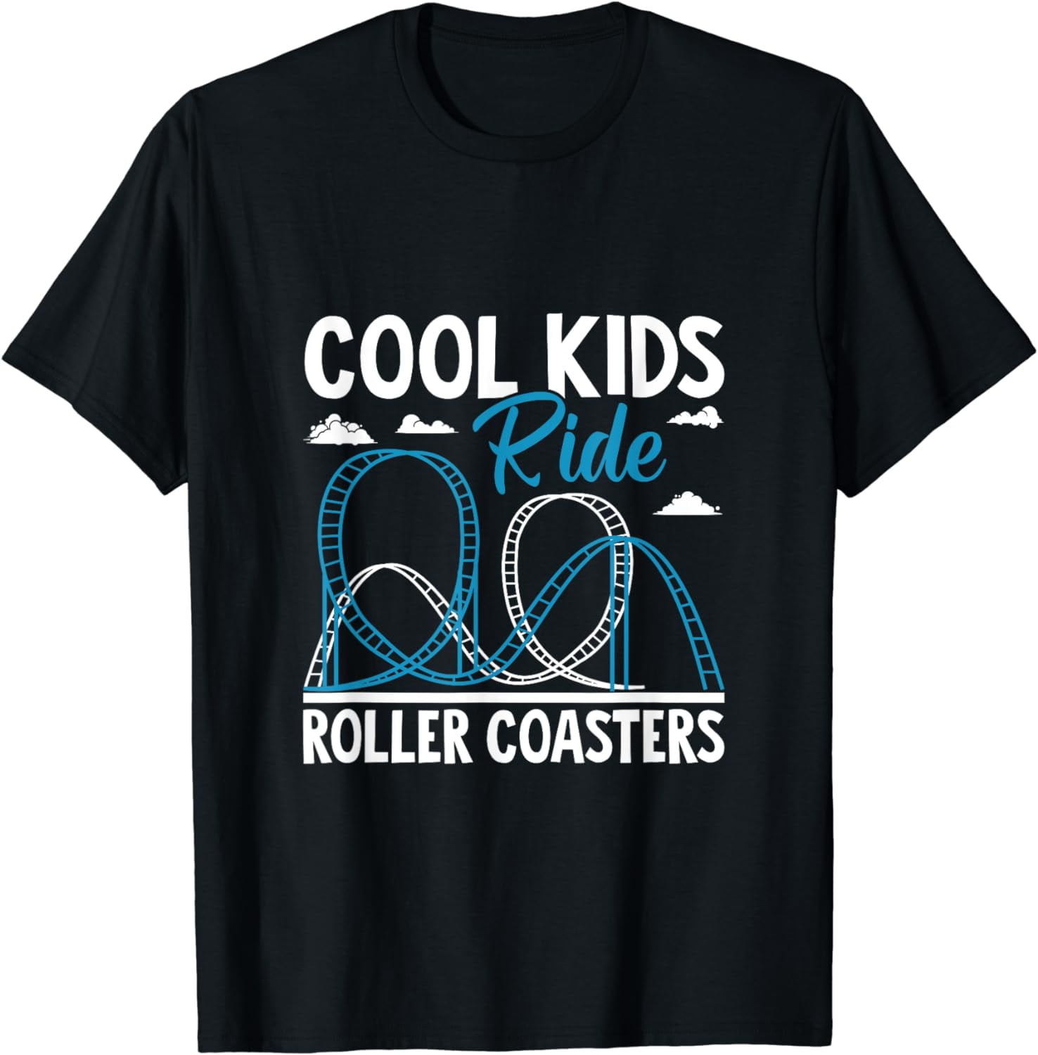 Cool Kids Ride Roller Coasters Theme Park Amusement Thrill T-Shirt ...