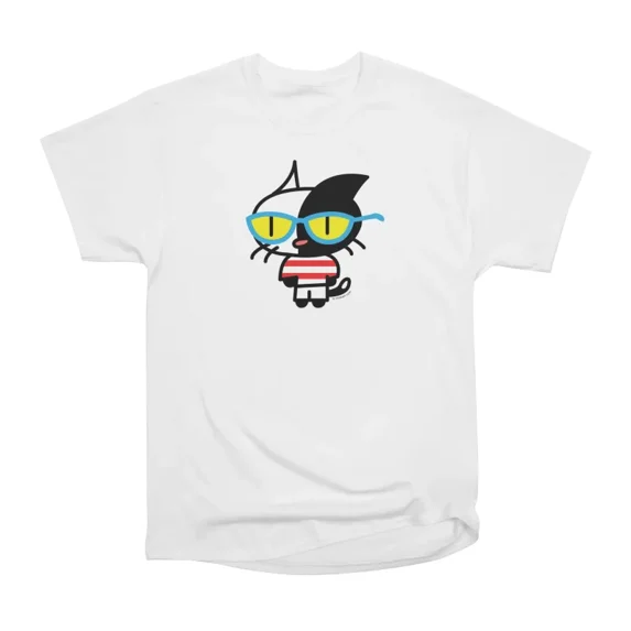 Cool Kitty with Summer Stripes T-Shirt Tee Gift For Him Merch For Her ...