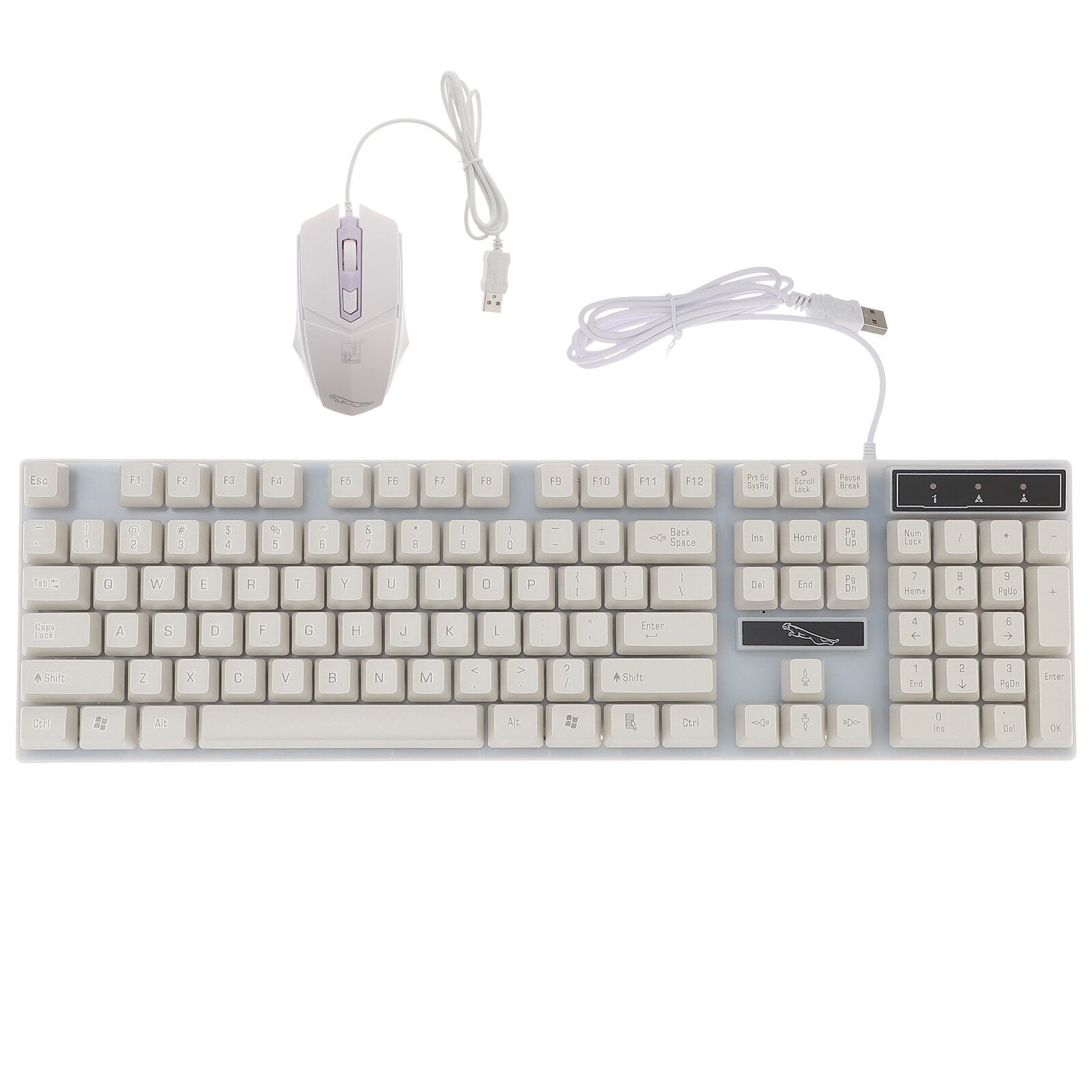 Cool LED Backlit Usb Ergonomic Gaming Mechanical Keyboard Gamer Mouse ...