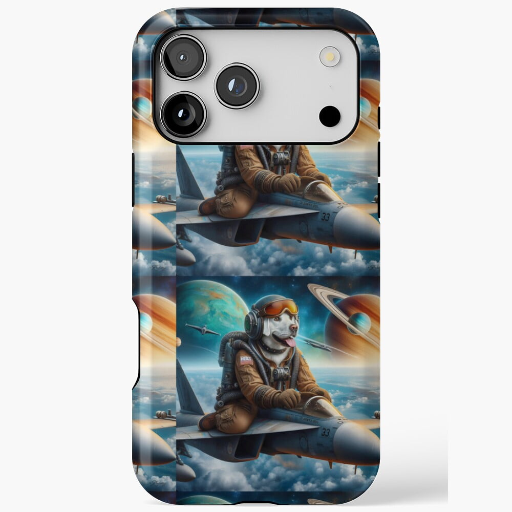 Cool Labrador Dog Fighter Jet Pilot Art Phone Case Compatible iPhone 17 ...