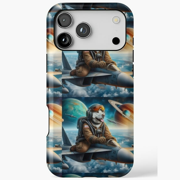 Cool Labrador Dog Fighter Jet Pilot Art Phone Case Compatible iPhone 17 ...