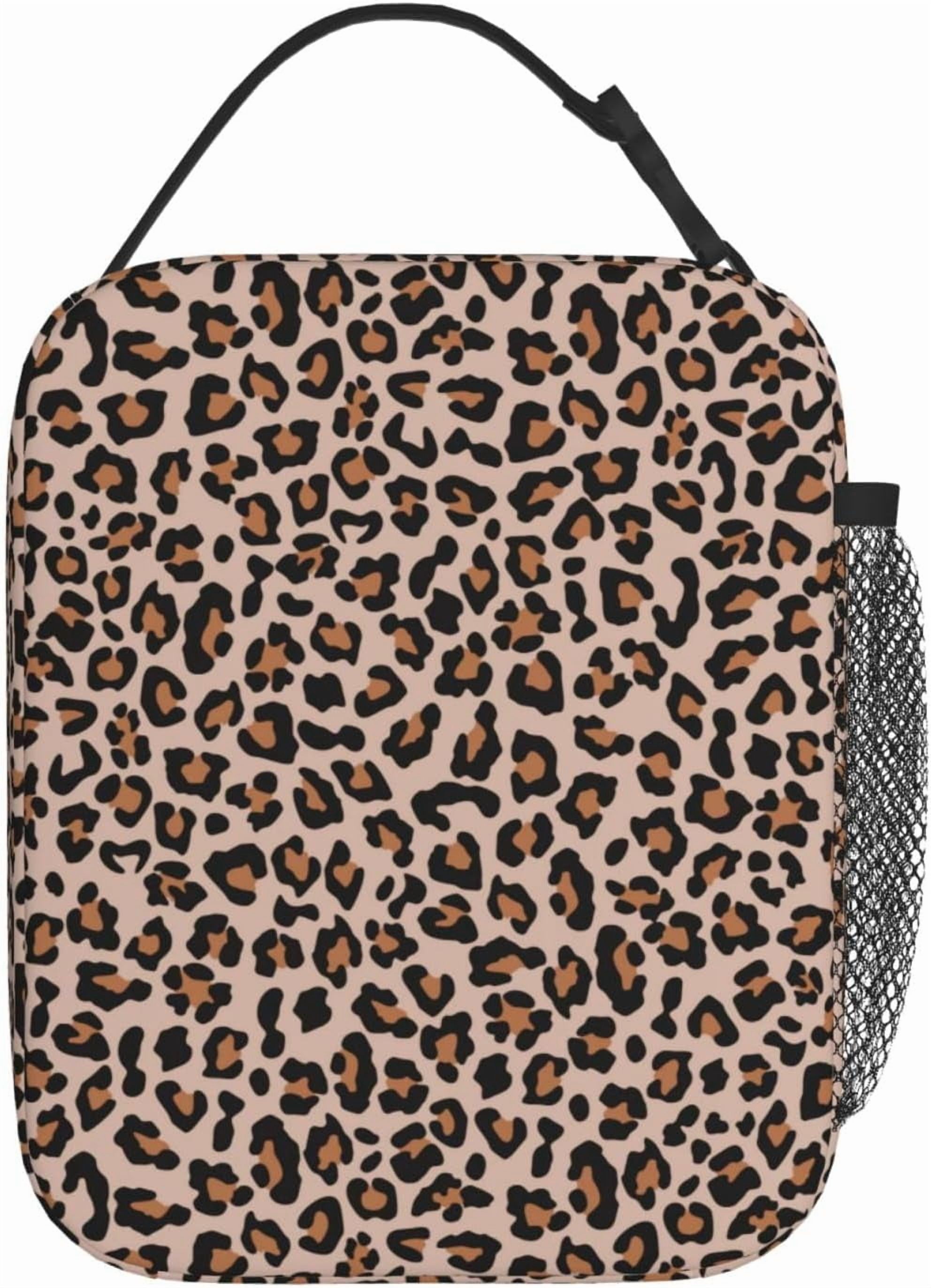 Cool Leopard Beige Cheetah Print Insulated Lunch Box For Women And Man ...