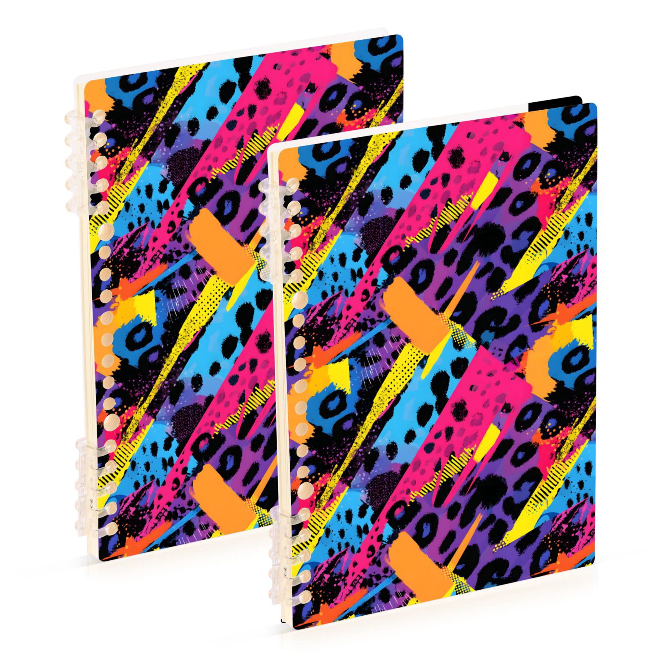 Cool Leopard Print Pattern A5 Notebook Set of 2 Refillable 60 Sheets ...