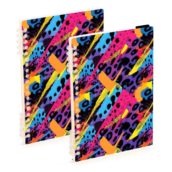 Cool Leopard Print Pattern A5 Notebook Set of 2 Refillable 60 Sheets ...