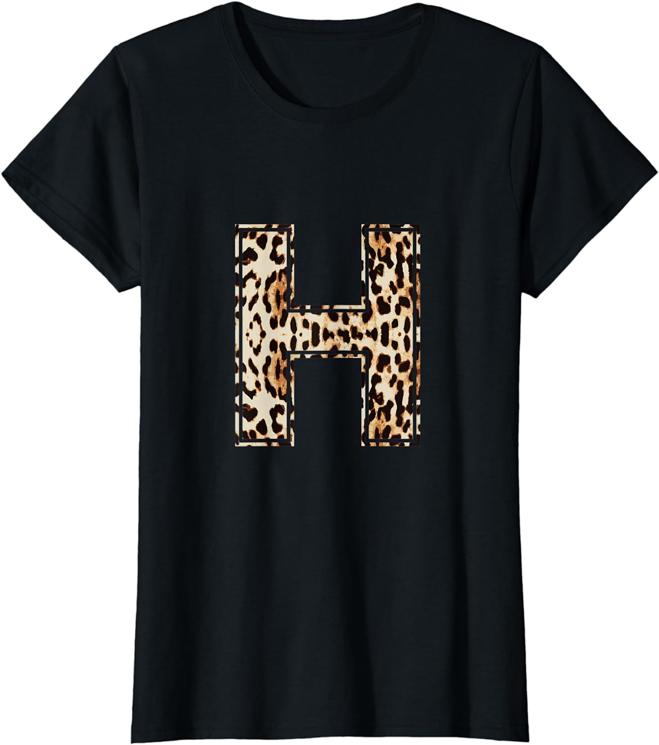 Cool Letter H Initial Name Leopard Cheetah Print T-Shirt - Walmart.com