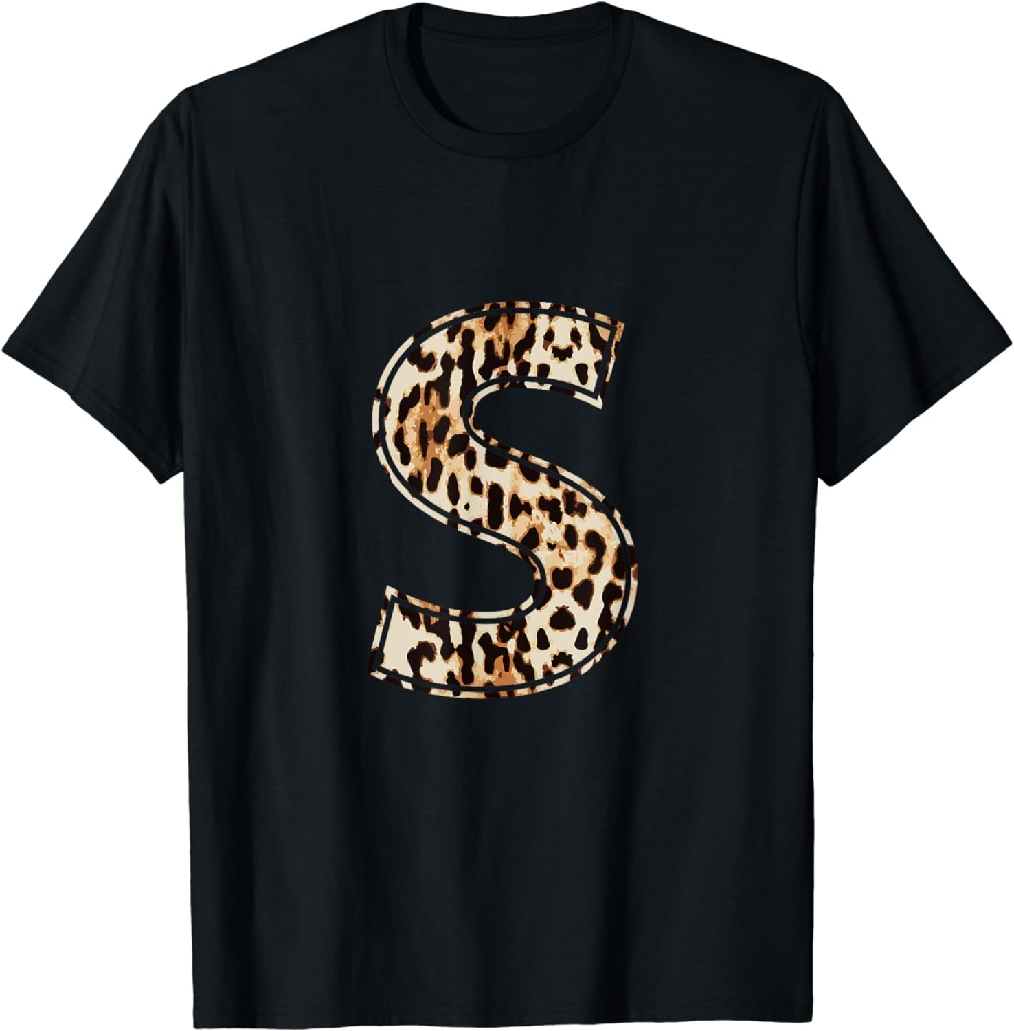 Cool Letter S Initial Name Leopard Cheetah Print T-Shirt - Walmart.com