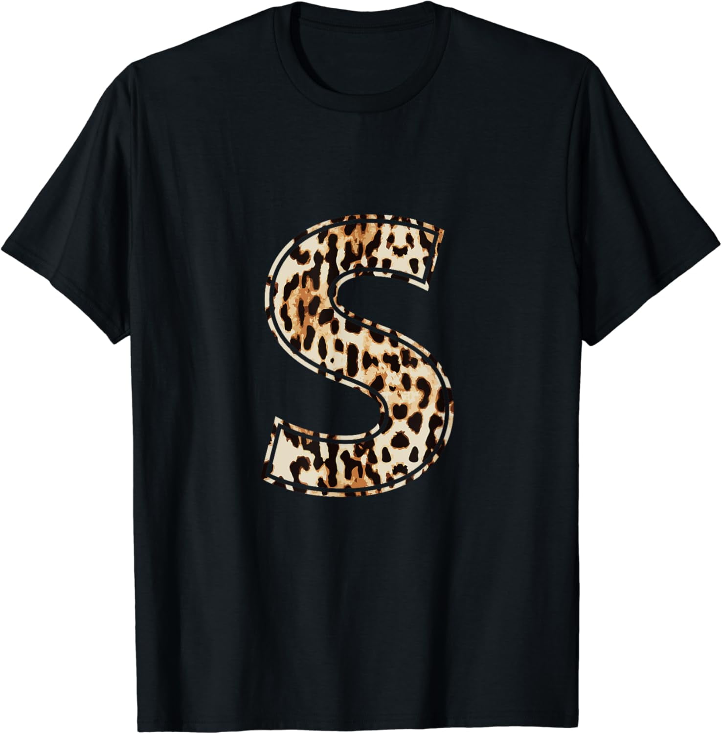 Cool Letter S Initial Name Leopard Cheetah Print T-Shirt - Walmart.com