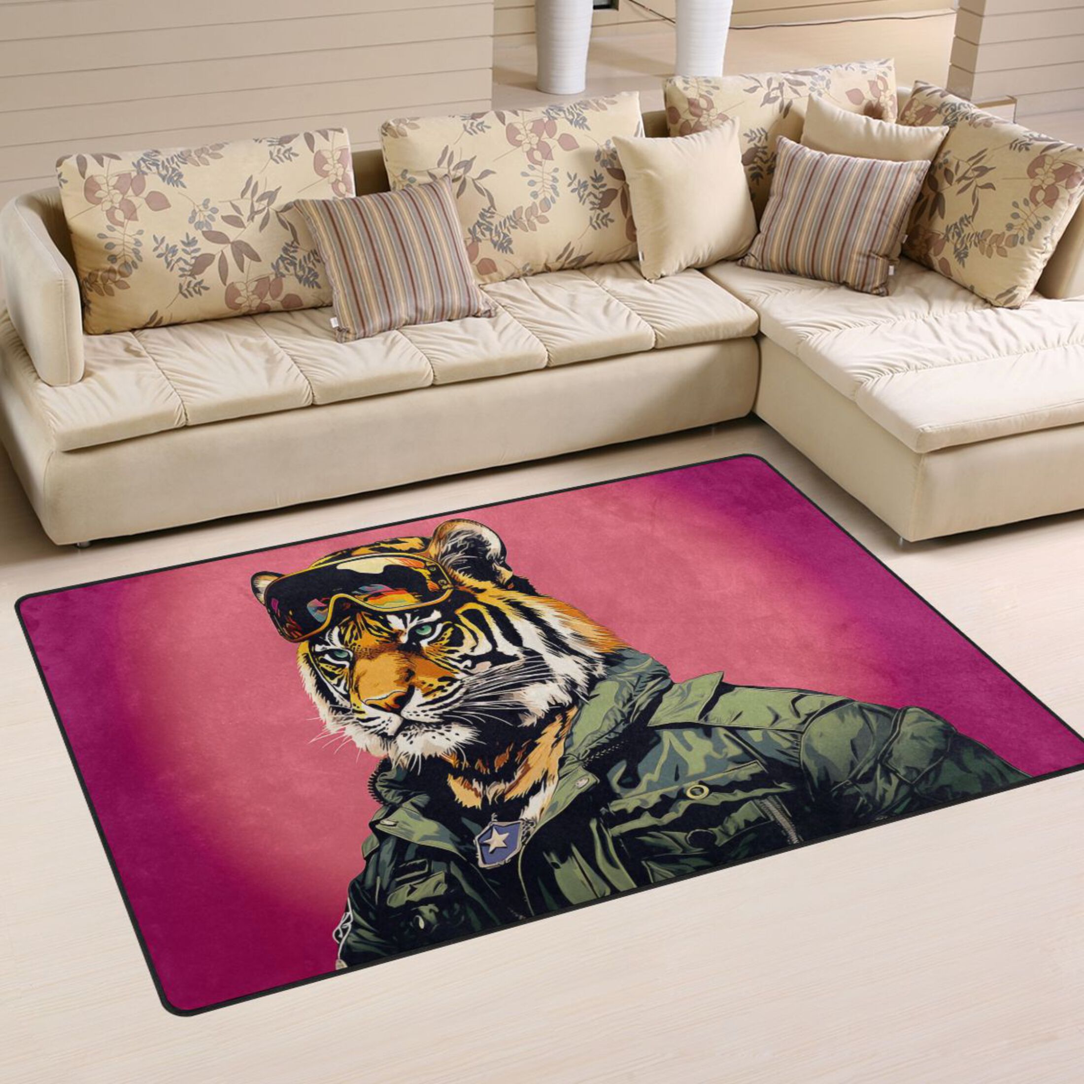Cool Lion Area Floor Mats Non-Slip Rugs Soft Doormat 31 x 20 inch ...