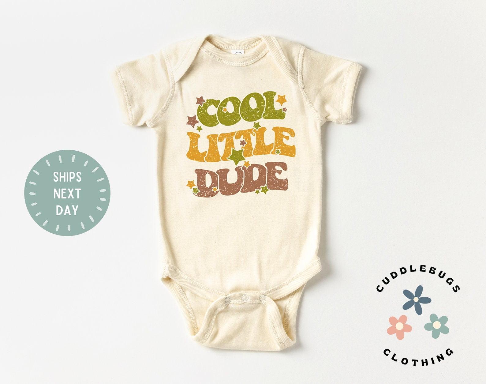 Cool Little Dude Onesies Bodysuit, Cute Cool Dude Baby Bodysuit, Retro ...