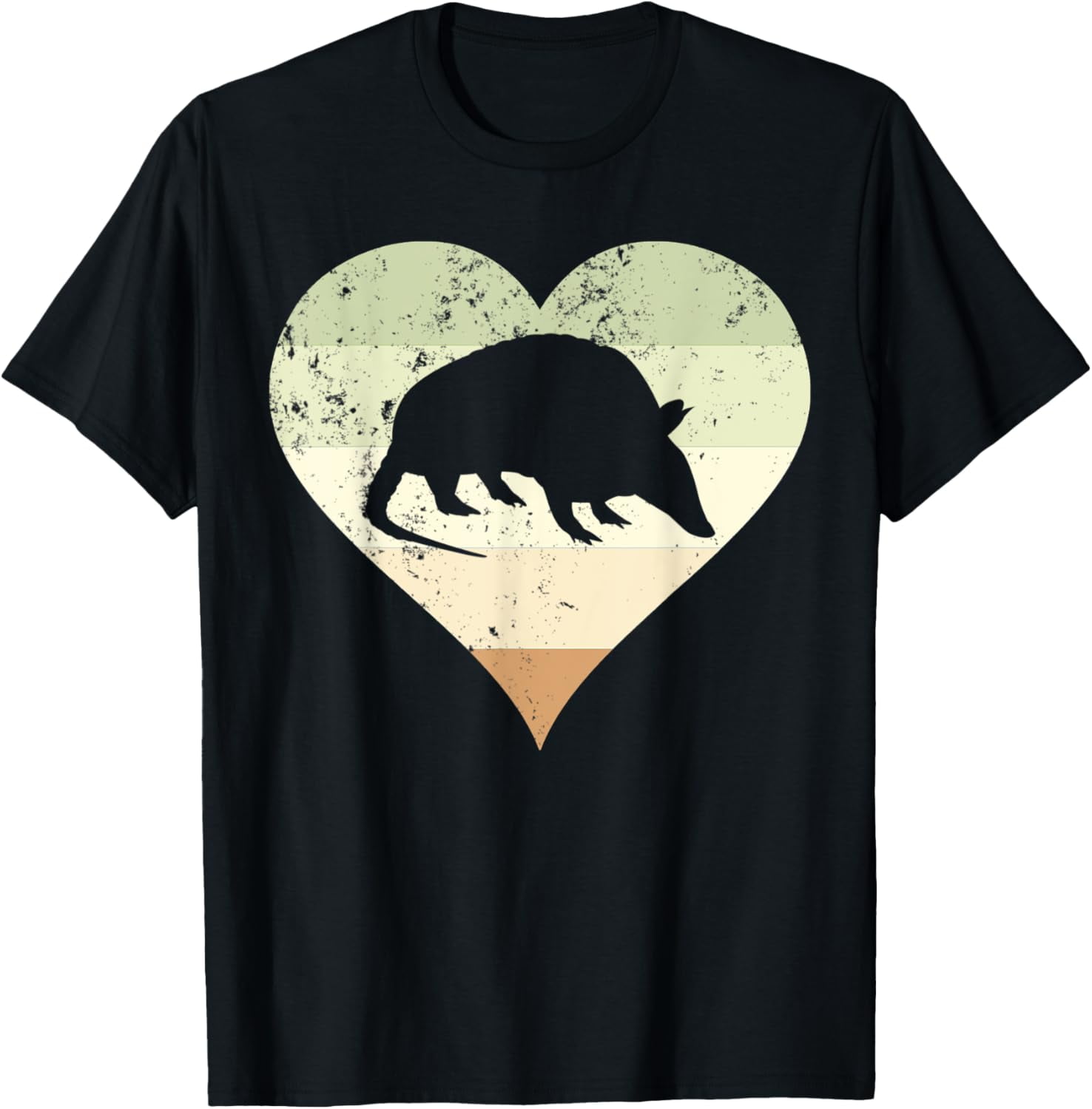Cool Looking Armadillo Silhouette Heart - I Love Armadillo T-Shirt ...