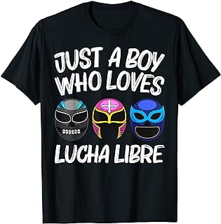 Cool Lucha Libre Art For Boys Kids Luchador Wrestling Mask T-Shirt ...