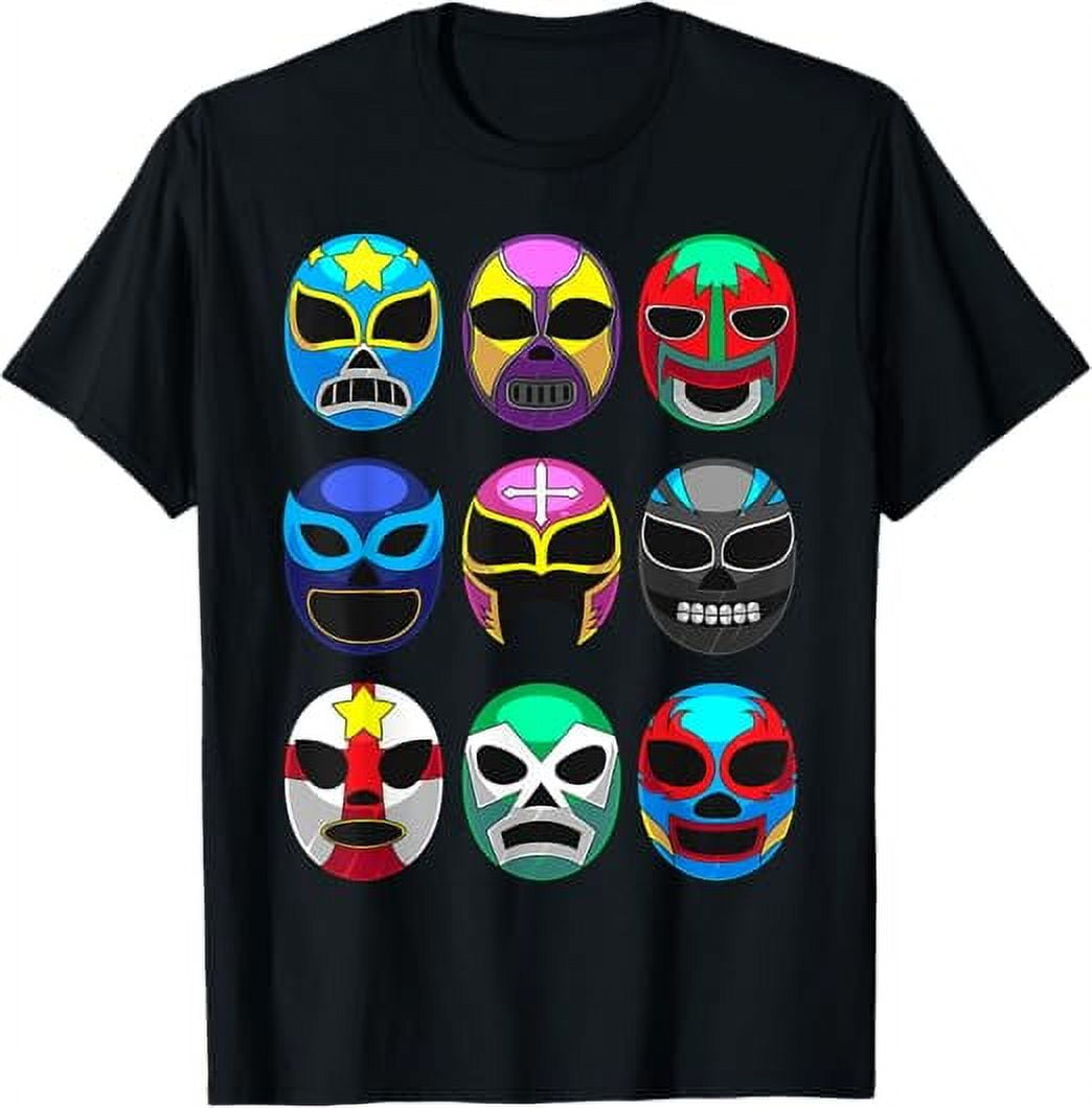 Cool Lucha Libre Wrestlers Masks | Funny Wrestling Gift Fan T-Shirt ...