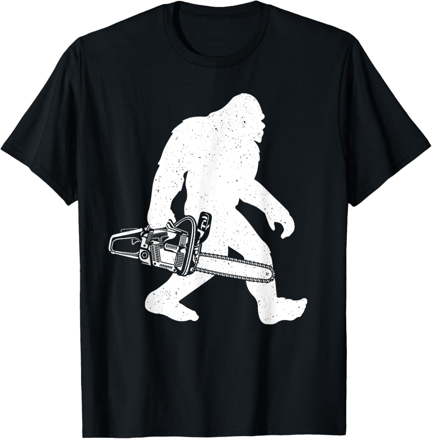 Cool Lumberjack Art For Men Women Bigfoot Sasquatch Chainsaw T-Shirt ...
