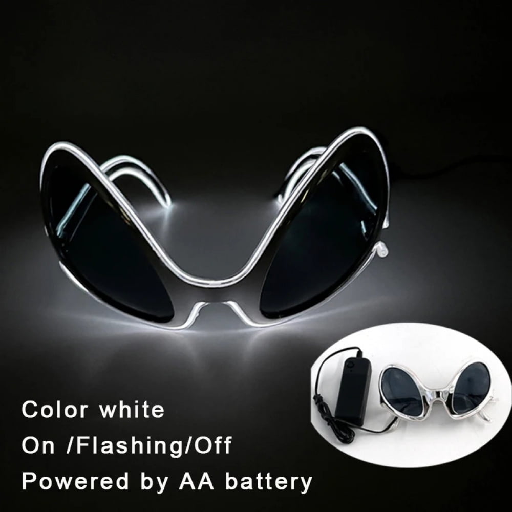 Cool Luminous Colorful LED Light Up Glasses Glowing Neon Light Flashing ...