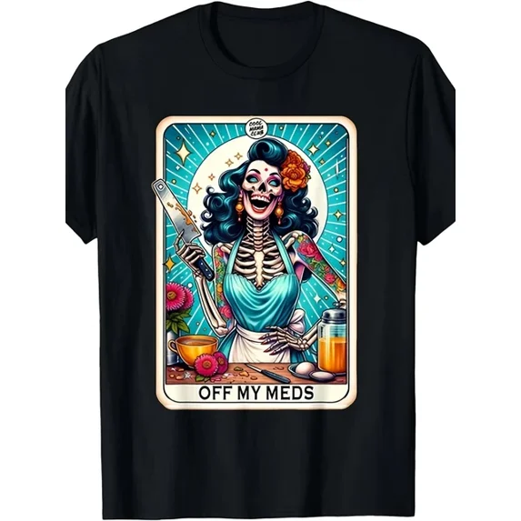 Cool Mama Club Tarot Card Skeleton Mother's Day Graphic T-Shirt Retro ...