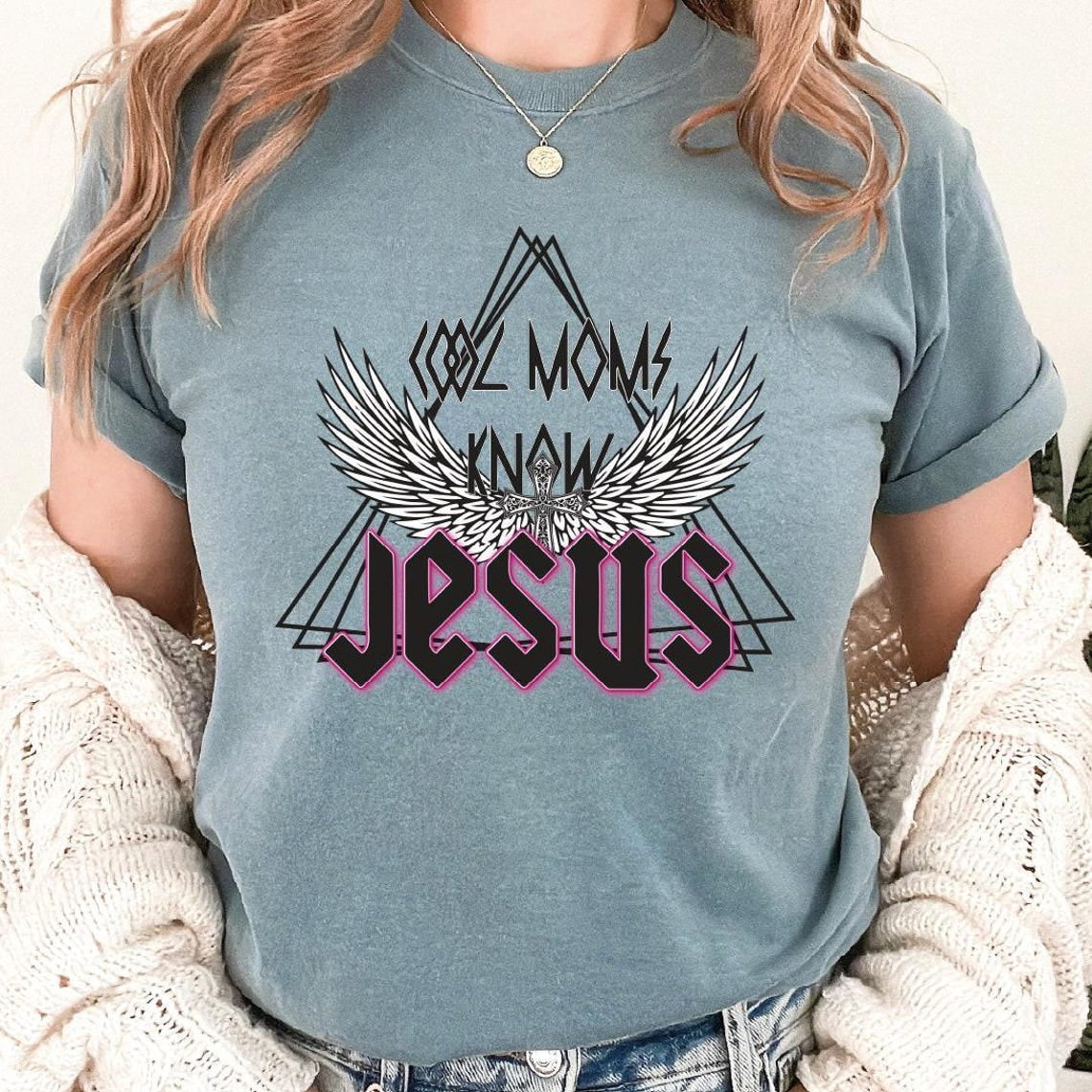Cool Mama Shirt, Moms Know Jesus Motherhood Tee, Faithful Mom Apparel ...