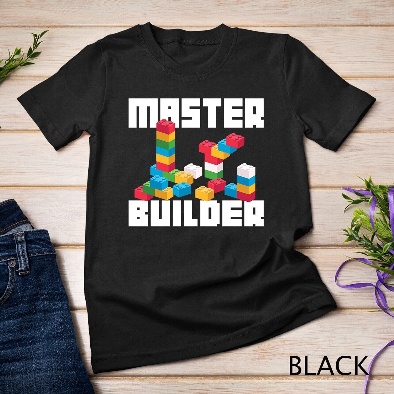 Cool Master Builder Funny Building Blocks Gift Men Women Unisex T-shirt ...