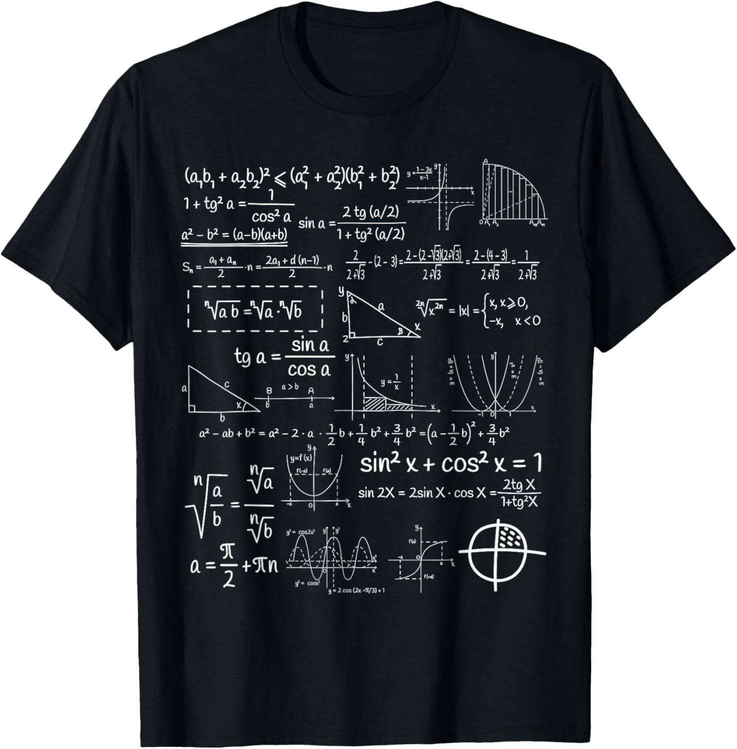 Cool Mathematical Equations Math Graphics Classroom Fun Unisex T-Shirt ...
