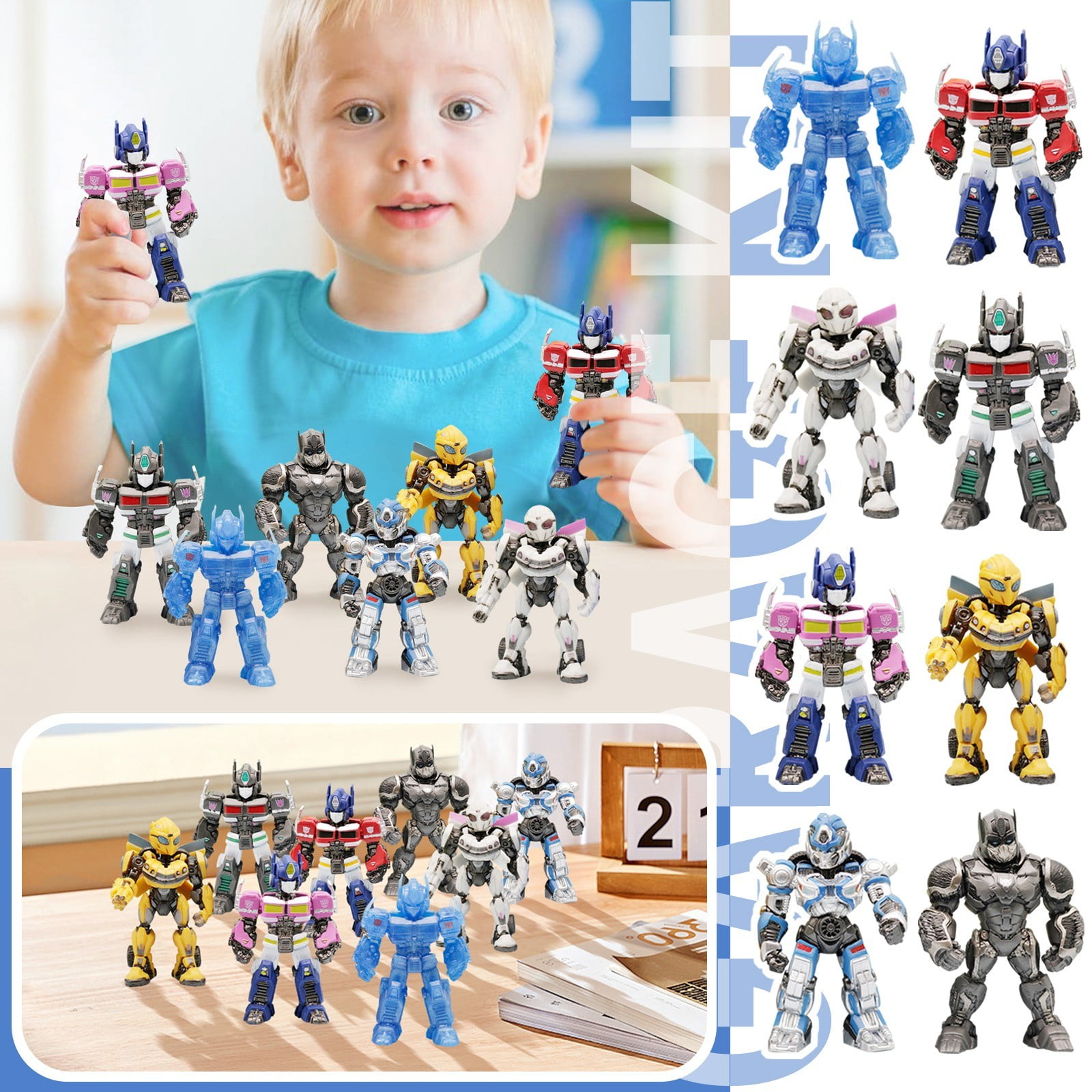 Cool Mecha Model Migurines, 8PC Action Figures Toy Set, Awesome ...