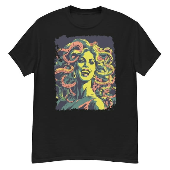 Cool Medusa Snake Hair Graphic TShirt Ancient Greek Mythology Art Gift ...