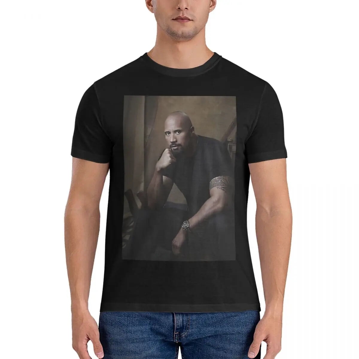 Cool Men T Shirts Dwayne Johnson Awesome Tees Short Sleeve O Neck T ...