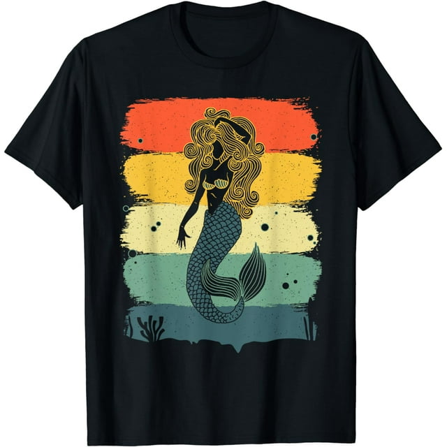 Cool Mermaid For Girls Kids Women Under Sea Mermaids Merman T-Shirt ...