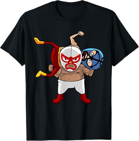 Cool Mexican Wrestling Lucha Libre Mask - Retro Legend T-Shirt ,Black ...