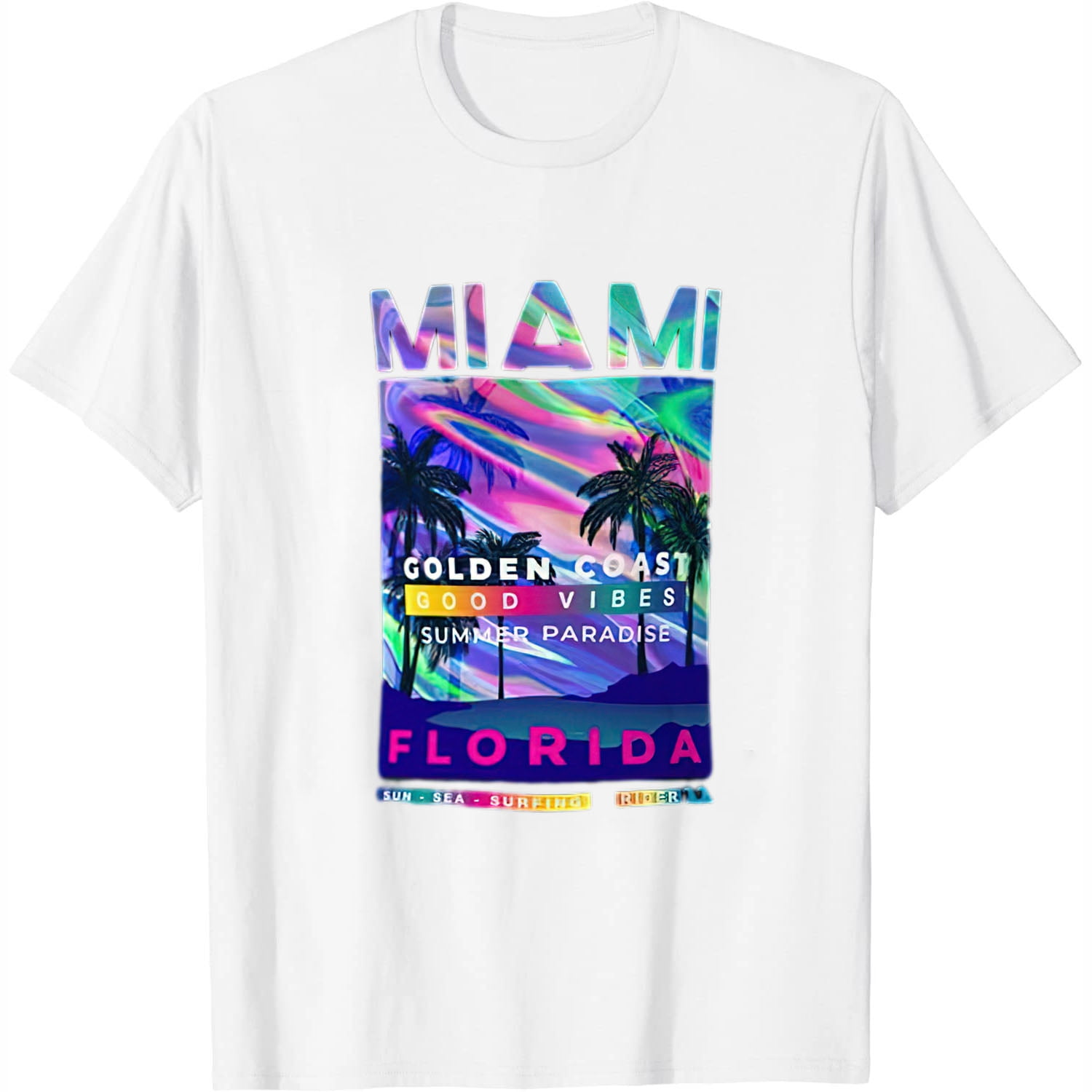 Cool Miami Beach Womens T-Shirt, I Love Miami, Miami Graphic Design ...