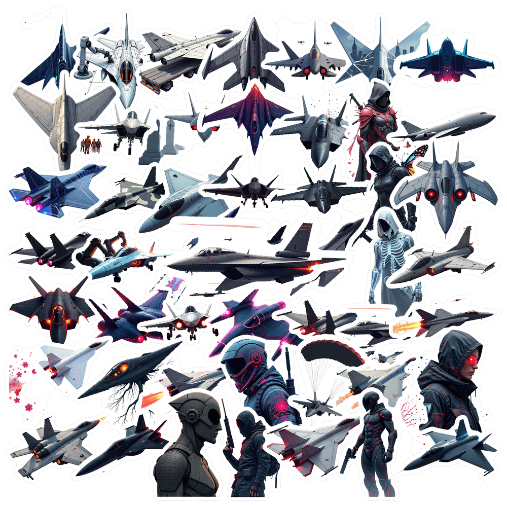 Cool Military Aircraft Stickers, Waterproof Military Aircraft Sticker ...